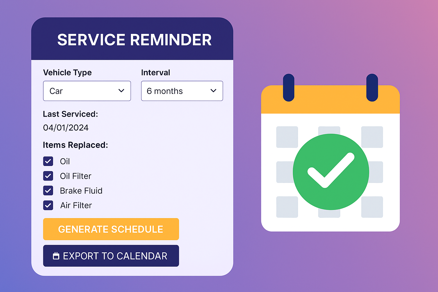 The Pedal 2 the Metal - Service Reminder Tool